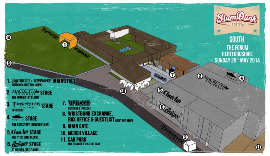 Slam Dunk Festival Stage Layouts - The Pop Punk Days